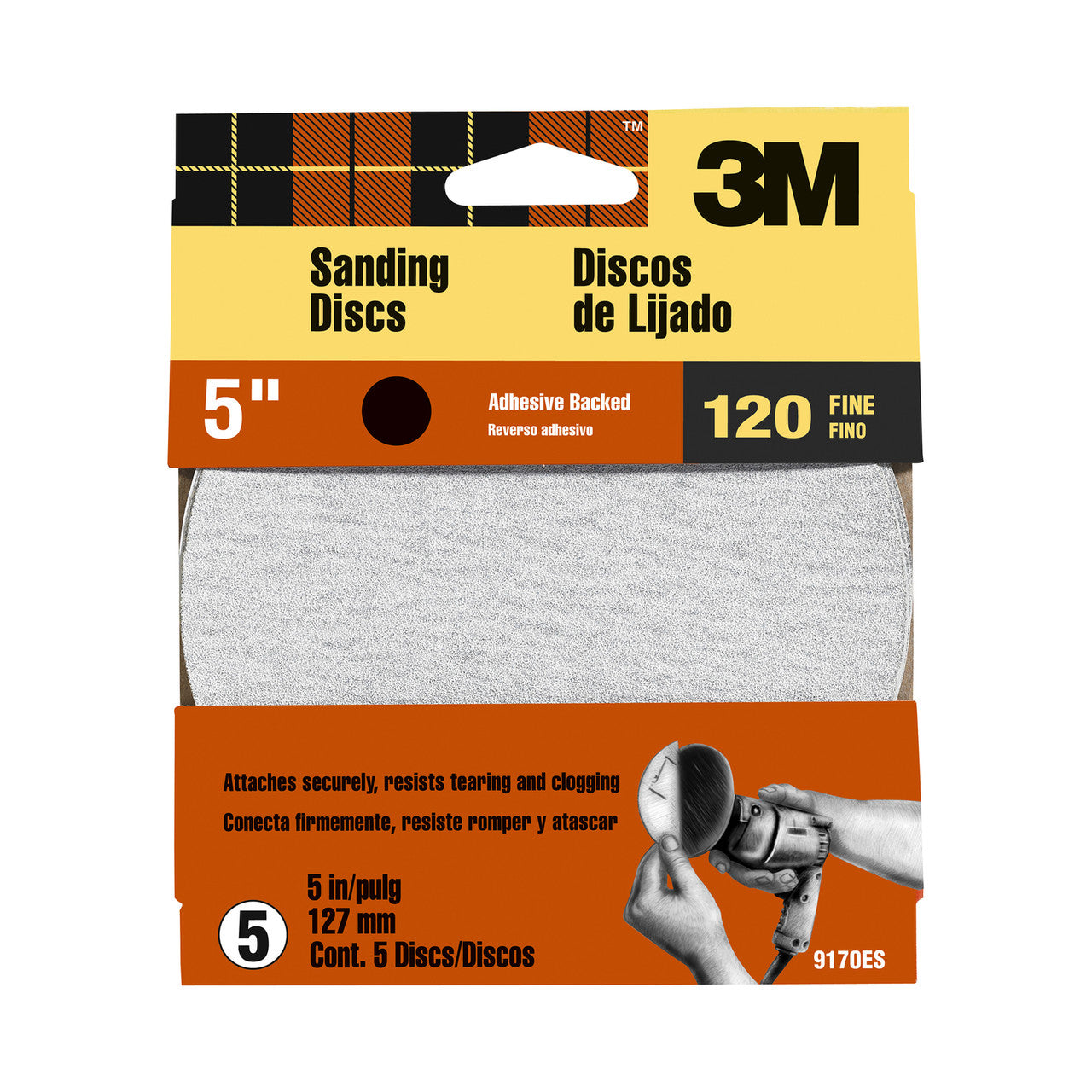Sand Disc Adhesive 5 No Hole Fine | Miller Industrial