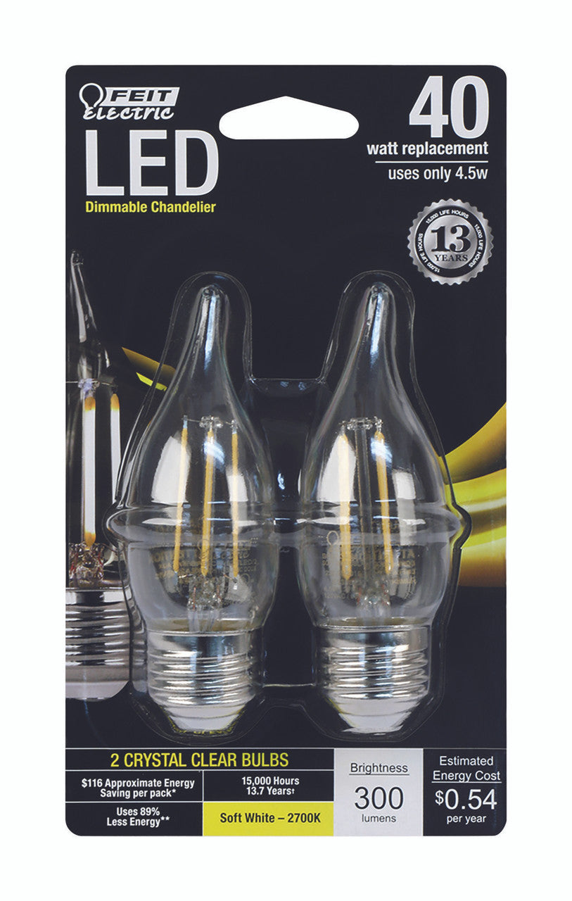 LED Feit Flame 40 Watt Equalizer Soft White | Miller Industrial
