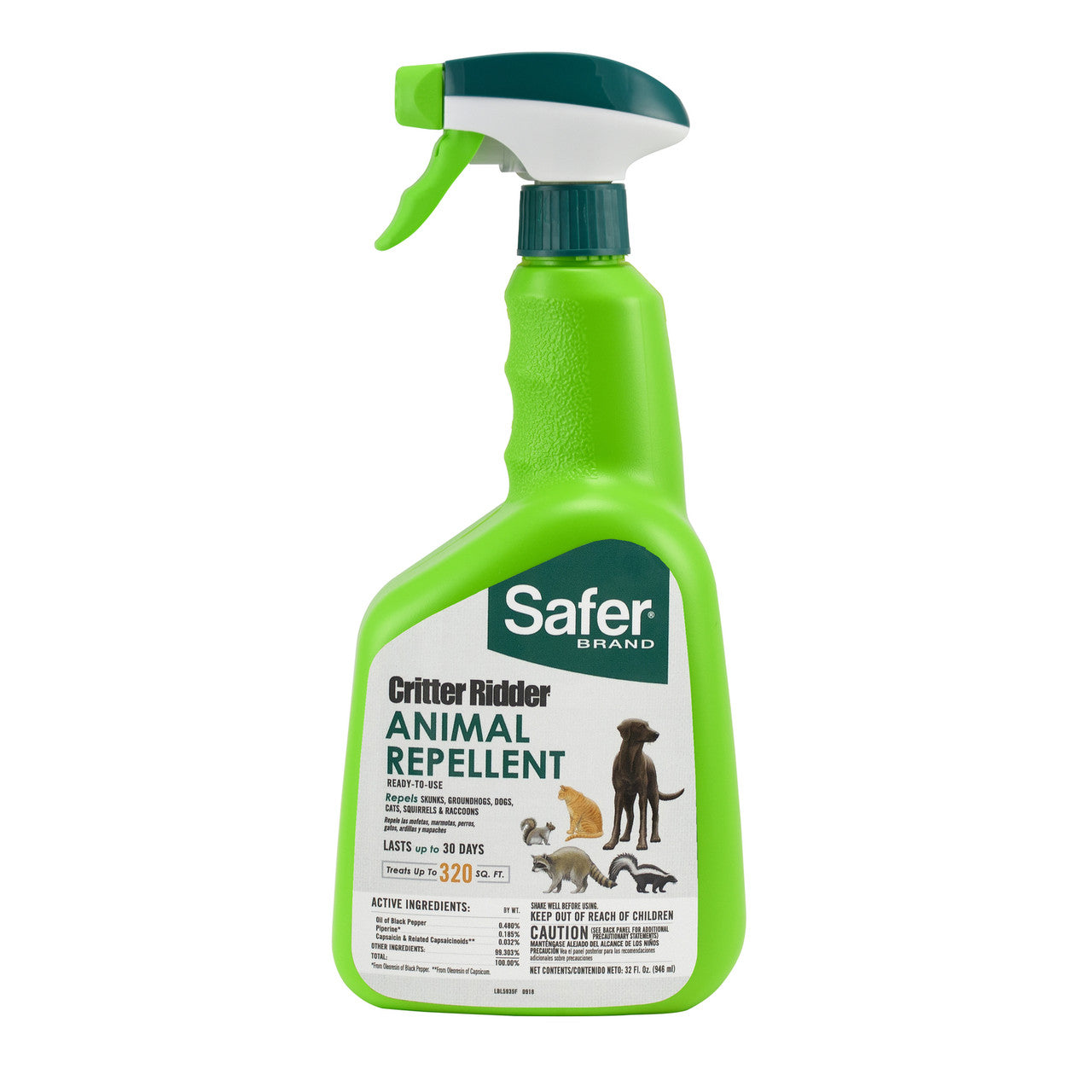 Safer Critter Ridder Animal Repellent Spray For Most Animal Types 32 ...