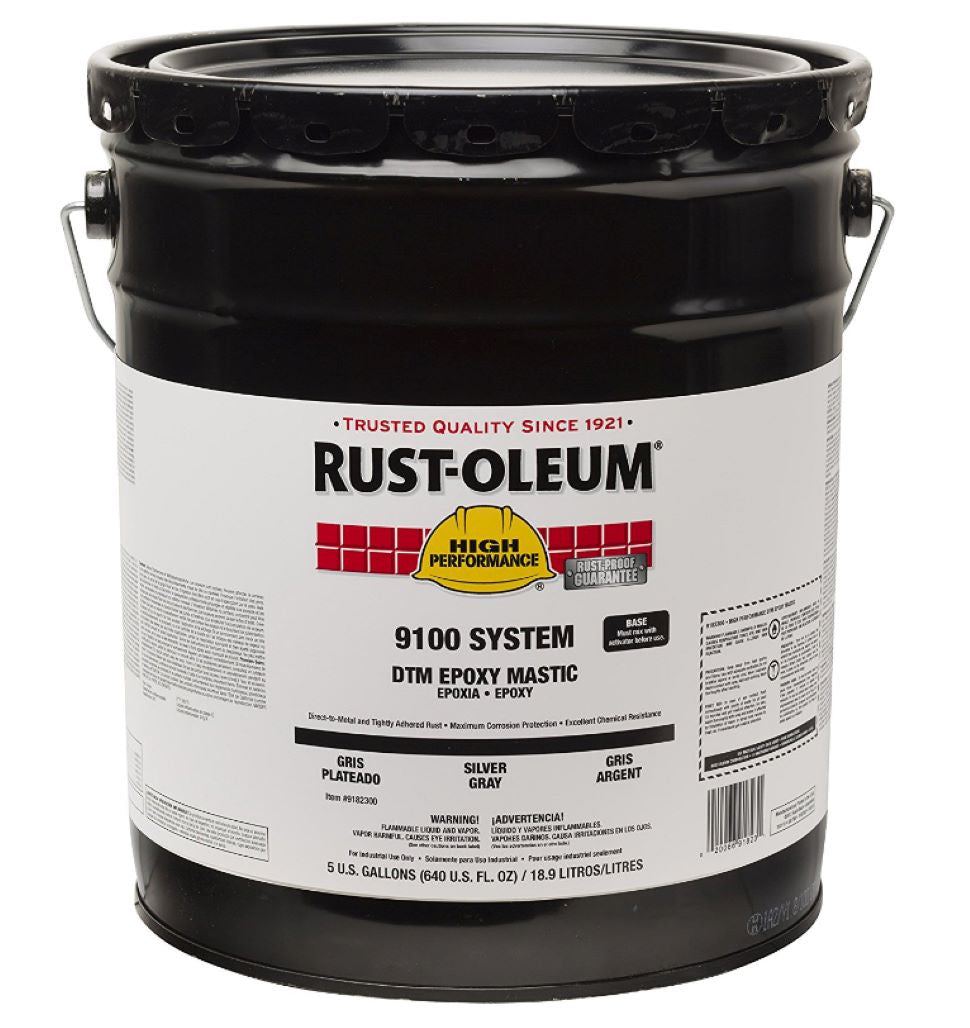 9100 Silver Gray Rustoleum DTM Epoxy Mastic 5 gallon – Miller Industrial