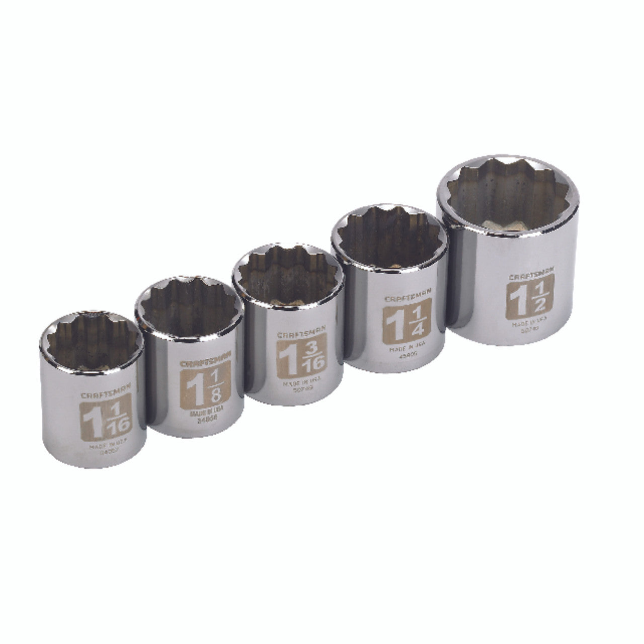 CRAFTSMAN SOCKET SET 5 PIECE 1/2 DRIVE SAE – Miller Industrial