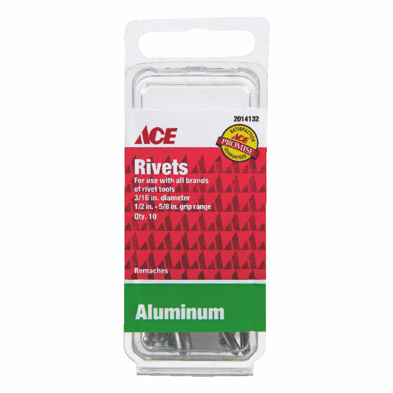 Ace 3/16 in. Dia. x 5/8 in. Aluminum Rivets Silver 10 pk – Miller ...