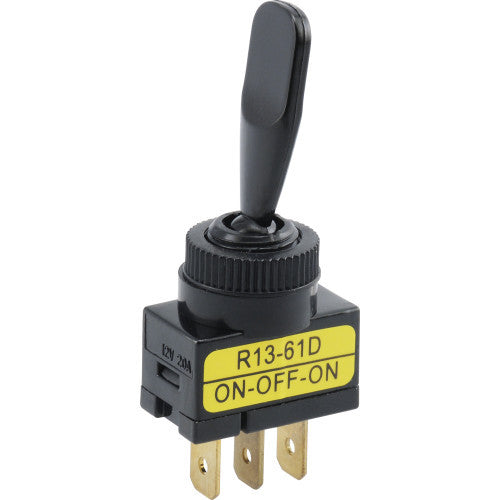 20 Amp Black Paddle Toggle Switch SPDT On-Off-On – Miller Industrial